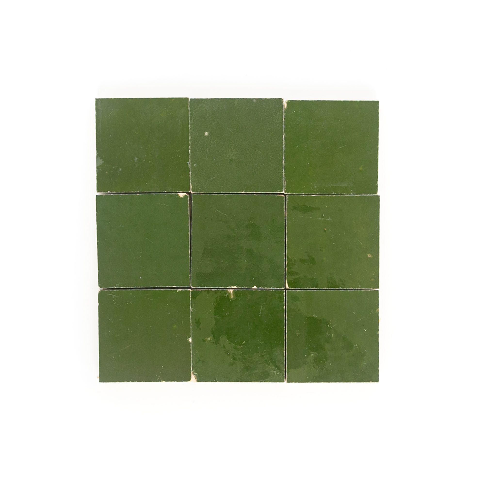 Green Zellige Tile | Vert Imperial 2 x 2 | Paris Tile