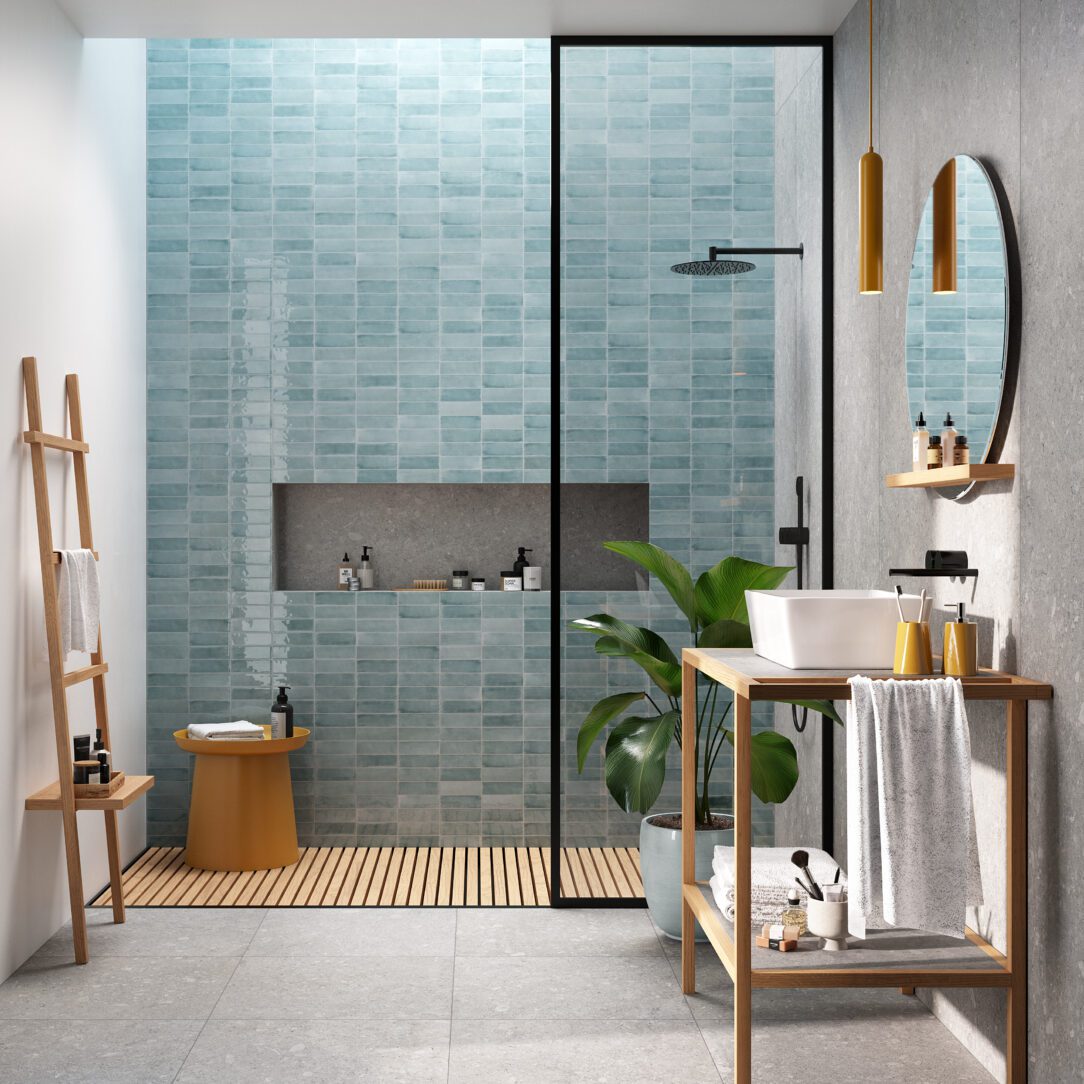 Italian Glazed Cerulean 2 x 6.5